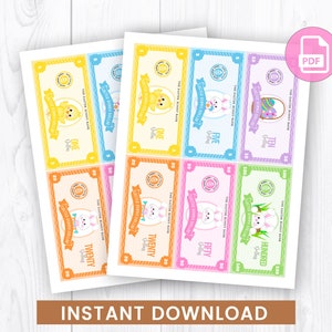 Easter Bunny Dollars, Printable Chick and Bunny Bucks, Happy Easter ...