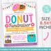 EDITABLE Donut Fundraiser Flyer Template, Charity Non Profit Event ...