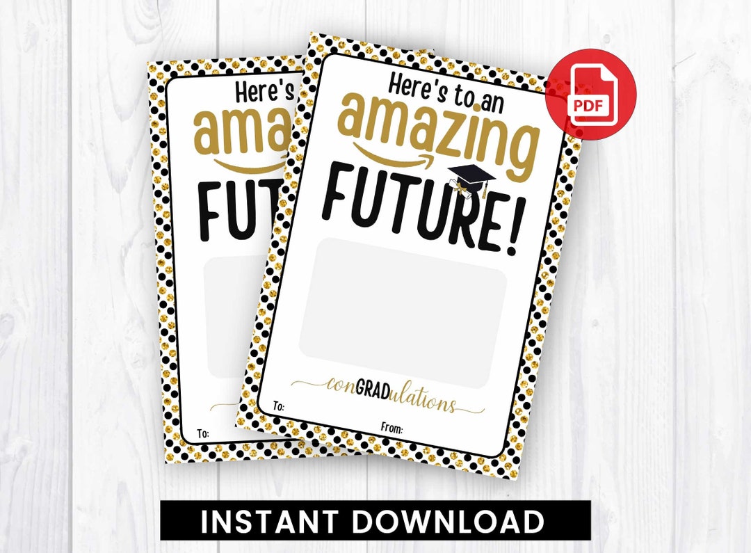 Printable Graduation Gift Card Holder. Personalize With Your Favorite ...