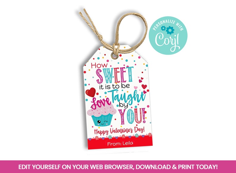 EDITABLE How Sweet It is to Be Taught by You Gift Tag Ideas - Etsy