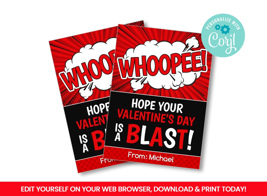 EDITABLE Whoopee Rectangle Tags, Whoopie Cushion Gift Tags Ideas, Kid ...