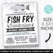 EDITABLE Fish Fry Fundraiser Flyer Template, Charity Non Profit Event ...