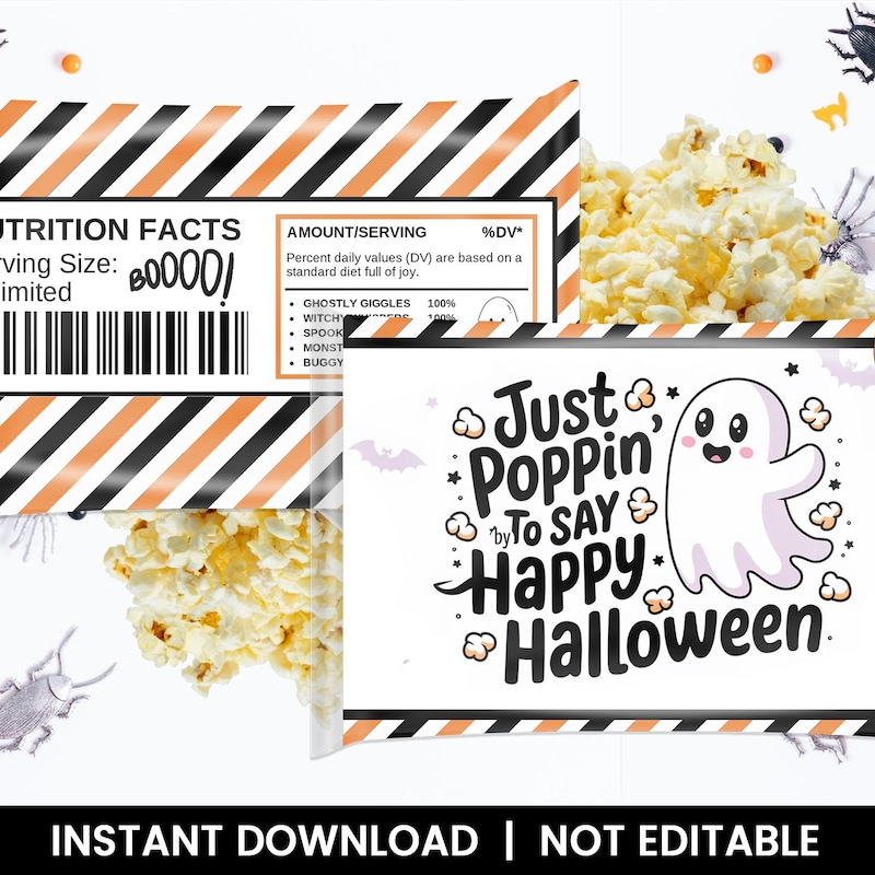 Halloween Popcorn Wrapper - Etsy