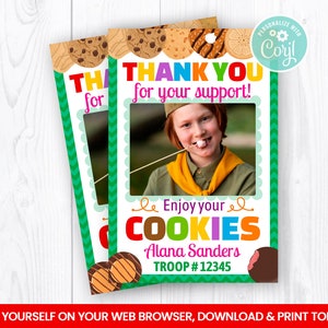Printable Girl Scouts Thank You Card Cookie Sales - Etsy