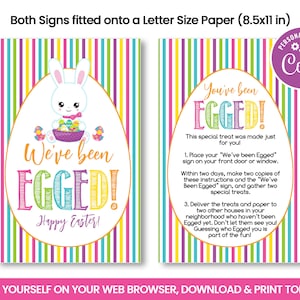EDITABLE We've Been Egged Sign, You've Been Egged, Neighbors, Desktop ...