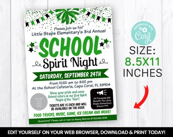 EDITABLE School Spirit Party Flyer Template Sports Charity - Etsy