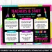 EDITABLE 80s Teacher & Staff Appreciation Flyer, Retro Guitar Itinerary ...