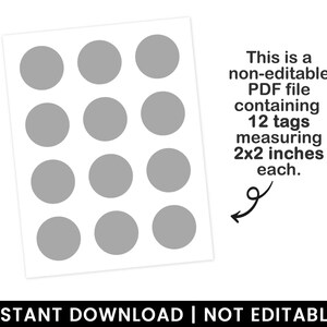 Graduation Party Round Tags, Congrats Graduate Printable Label Design ...