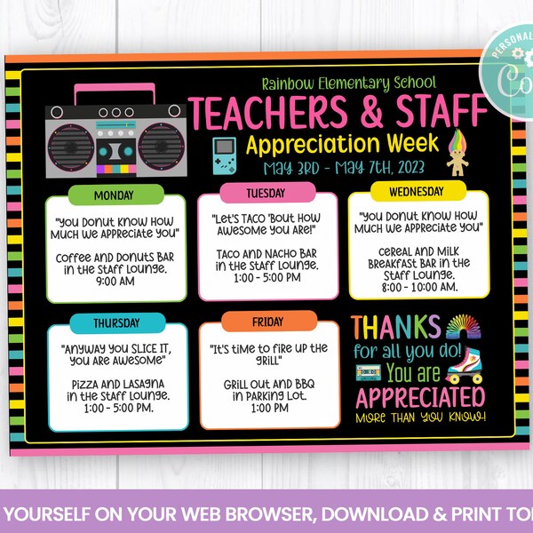 90s Teacher Appreciation Week - Etsy