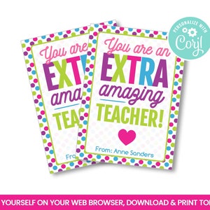 EDITABLE Teacher Appreciation Gift Tag, Boss Worker Staff Corporate ...