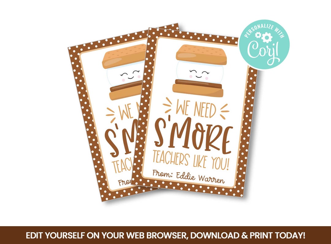 EDITABLE Teacher Appreciation Gift Tag, Boss Worker Staff Corporate, S ...