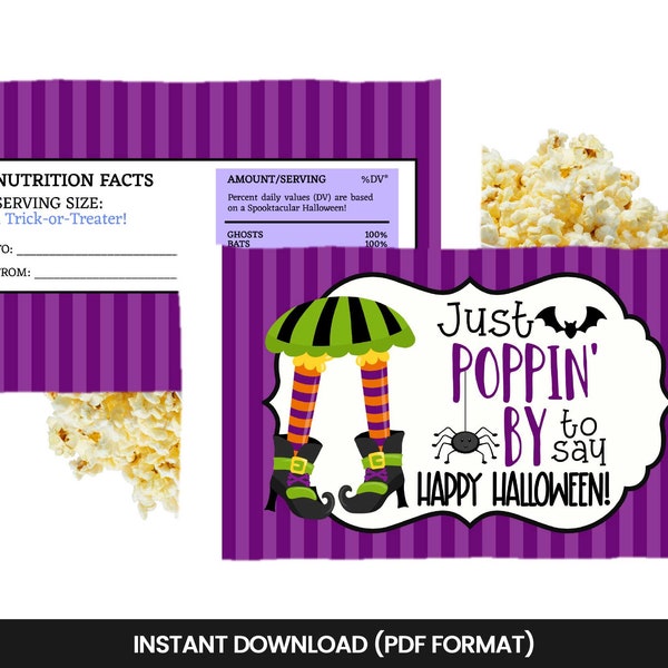 Halloween Popcorn Wrapper - Etsy