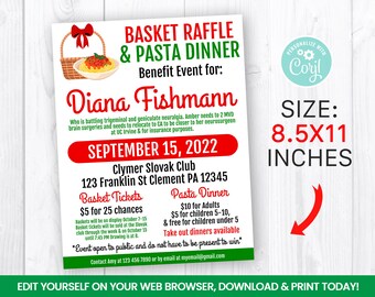 Basket Raffle Fundraiser Flyer - Etsy