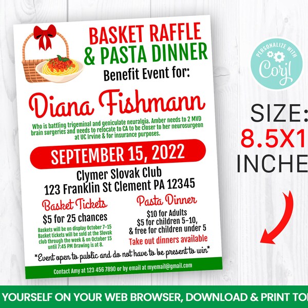 Raffle Basket Sign - Etsy