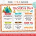 EDITABLE Camp Teacher and Staff Appreciation Week Itinerary, Sleepover ...