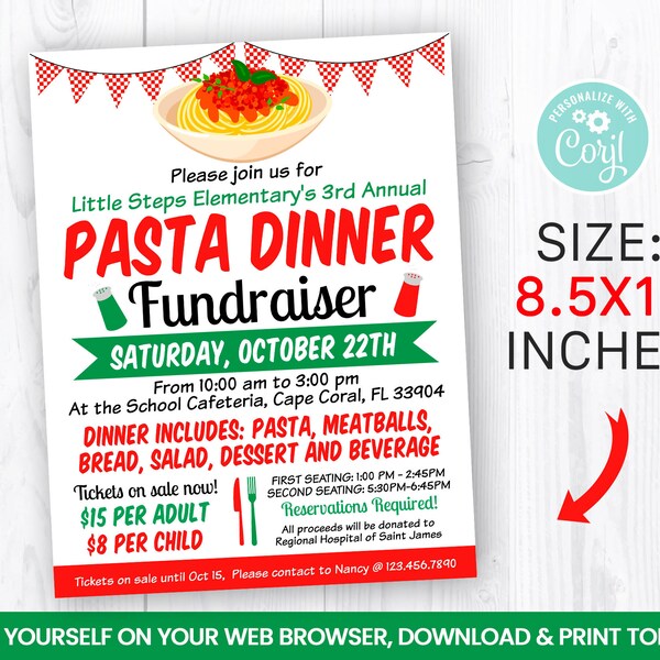 Italian Pasta Flyer - Etsy