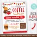 EDITABLE Coffee Fundraiser Flyer Template, Charity Non Profit Event ...
