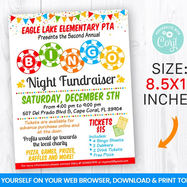 Family Bingo Night Flyer - Etsy