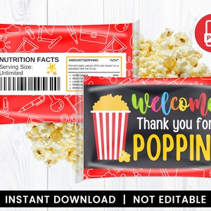 Welcome Microwave Popcorn Wrapper Design Meet the Teacher - Etsy
