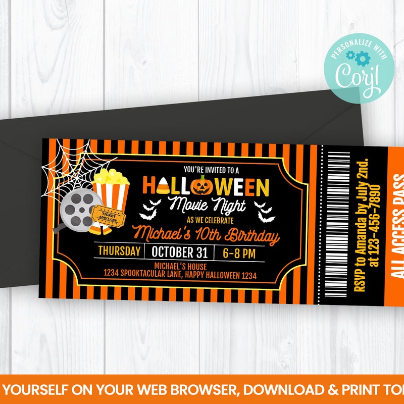 Movie Night Ticket - Etsy