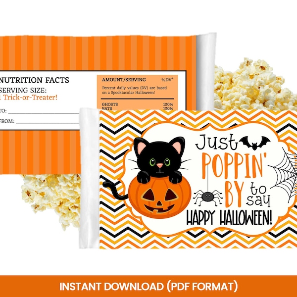 Halloween Popcorn Wrapper - Etsy