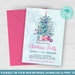 Editable Christmas Party Invitation, Pastel Colors Tree and Presents ...
