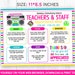 EDITABLE 80s Teacher & Staff Appreciation Flyer, Neon Itinerary Week ...