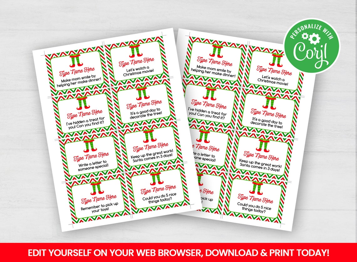 Editable ELF Activity Pack Self Editing Elf Adoption Welcome | Etsy