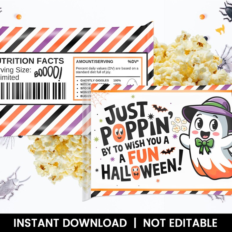 Halloween Popcorn Wrapper - Etsy