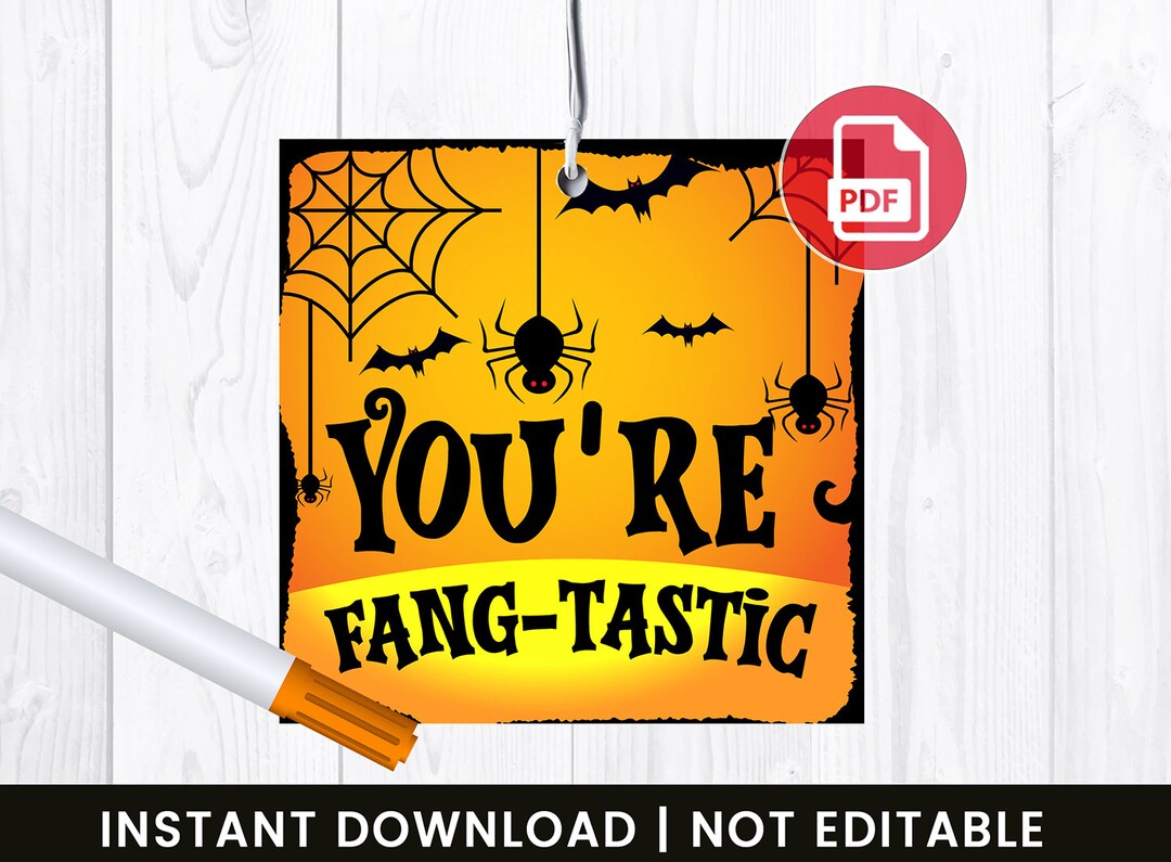 Printable Halloween Gift Tags Featuring a Spooky Design With - Etsy