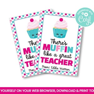 EDITABLE Teacher Appreciation Gift Tag, Boss Worker Staff Corporate ...