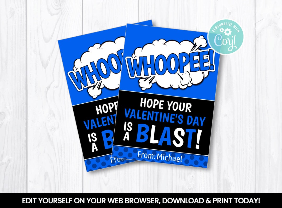 EDITABLE Whoopee Rectangle Tags, Whoopie Cushion Gift Tags Ideas, Kid ...