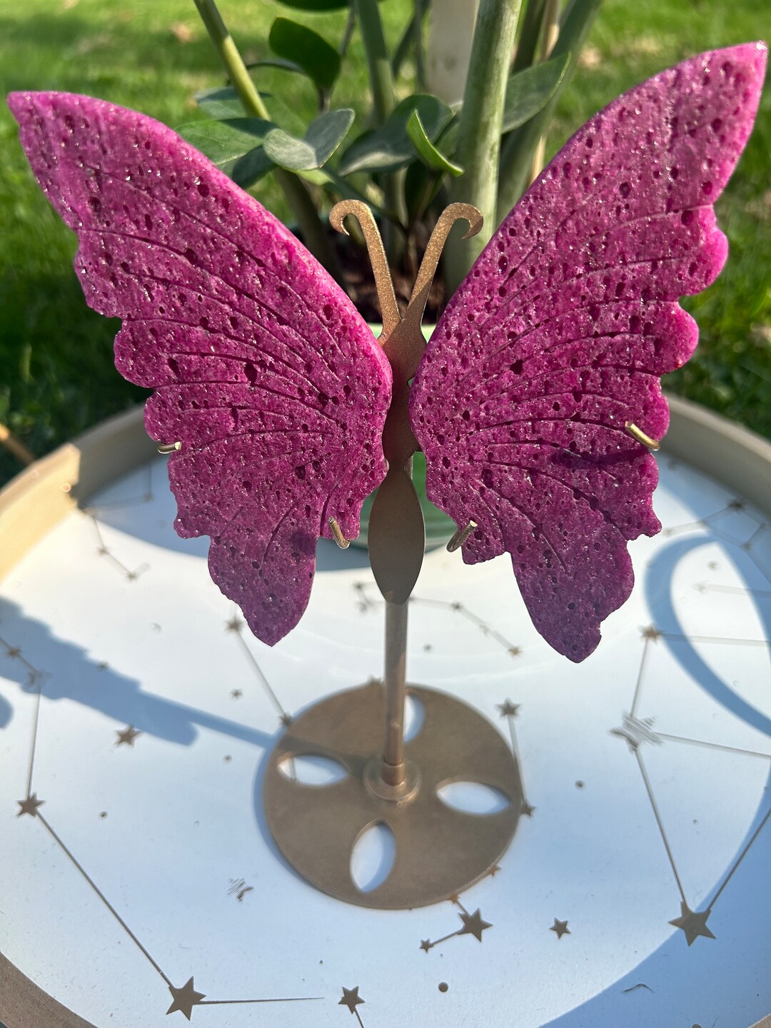 Honeycomb Ruby Butterfly With Stand (~6oz) - Etsy