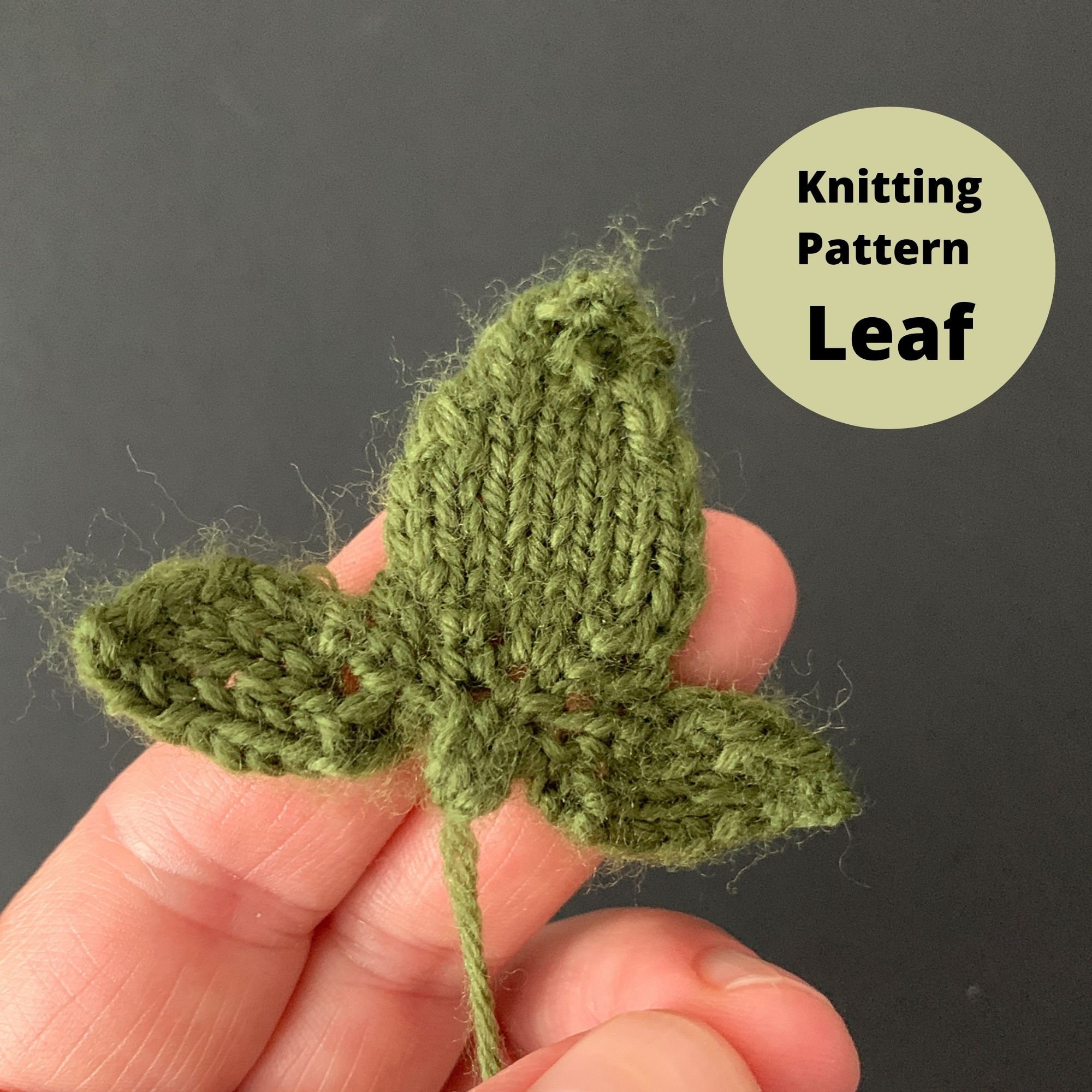 Leaf Knitting Pattern: Knit Leaves for Fall Decor (PDF Pattern) - Etsy