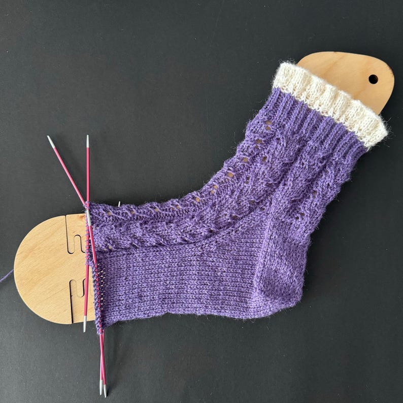Lace Socks Knitting Kit Including Yarn, Needles, Step by Step Tutorial ...