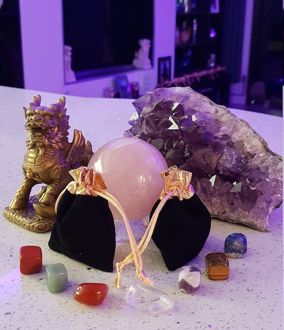 Healing Crystal Set Supplied Inside a Luxury Gold and Black - Etsy