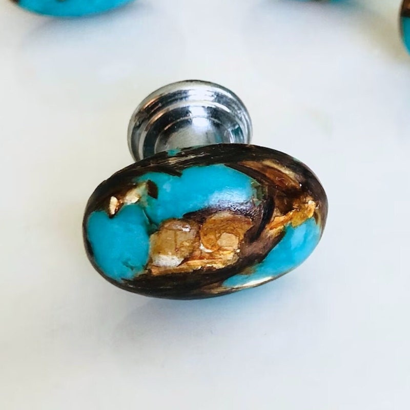 Teal Knobs - Etsy