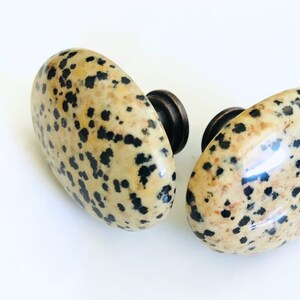 Jasper Stone Drawer Knobs, Dalmatian Jasper Cabinet Knobs, Cabinet Knobs and Pulls, Stone ...