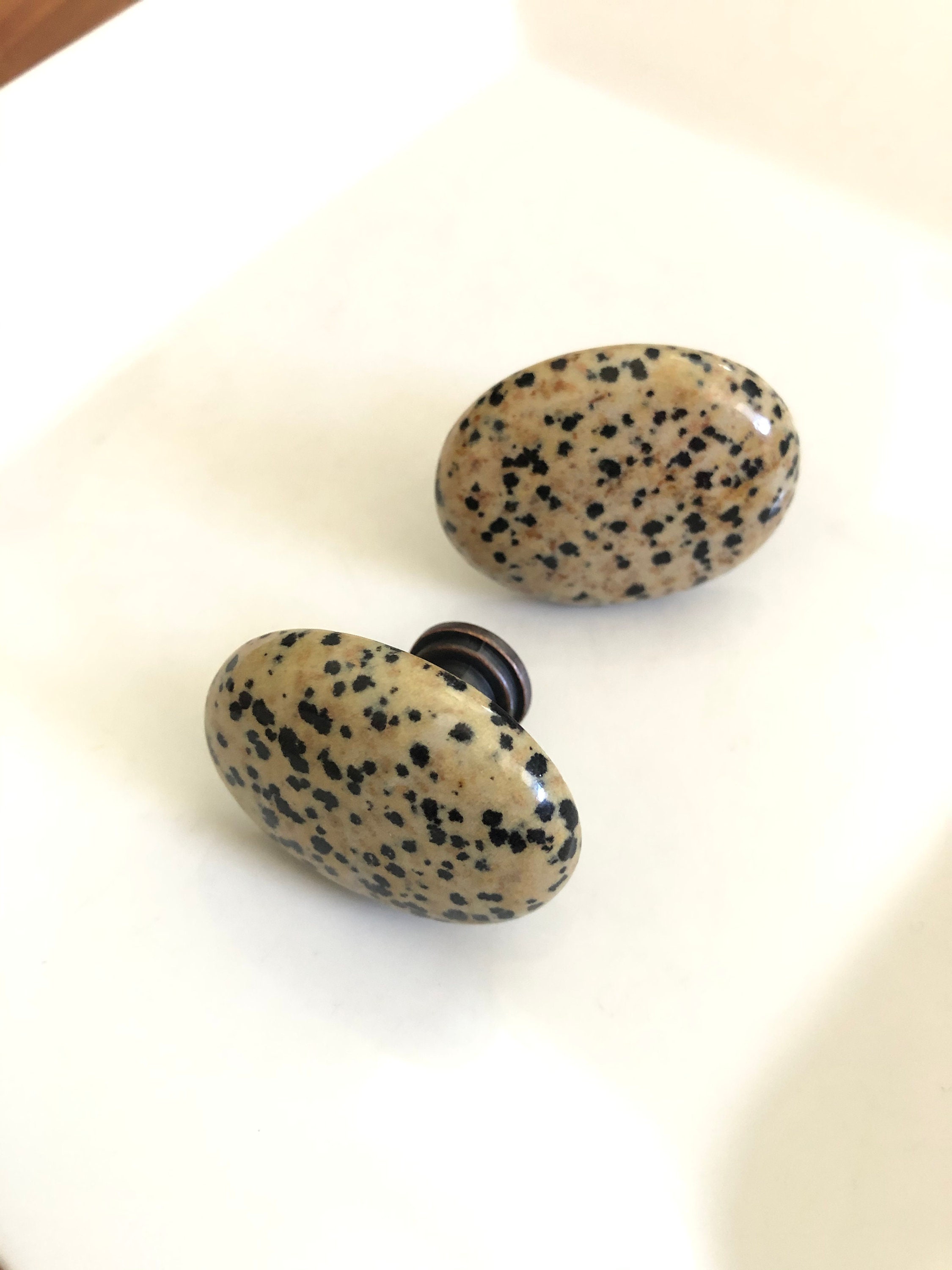 Jasper Stone Drawer Knobs, Dalmatian Jasper Cabinet Knobs, Cabinet Knobs and Pulls, Stone ...