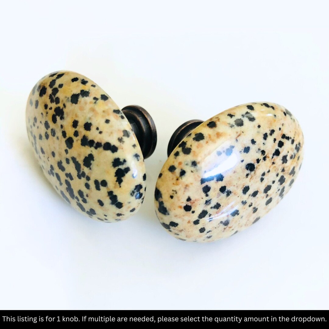 Jasper Stone Drawer Knobs, Dalmatian Jasper Cabinet Knobs, Cabinet Knobs and Pulls, Stone ...