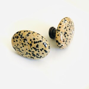 Jasper Stone Drawer Knobs, Dalmatian Jasper Cabinet Knobs, Cabinet Knobs and Pulls, Stone ...
