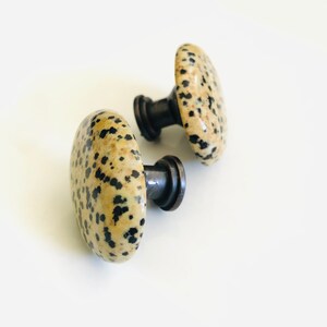 Jasper Stone Drawer Knobs, Dalmatian Jasper Cabinet Knobs, Cabinet Knobs and Pulls, Stone ...