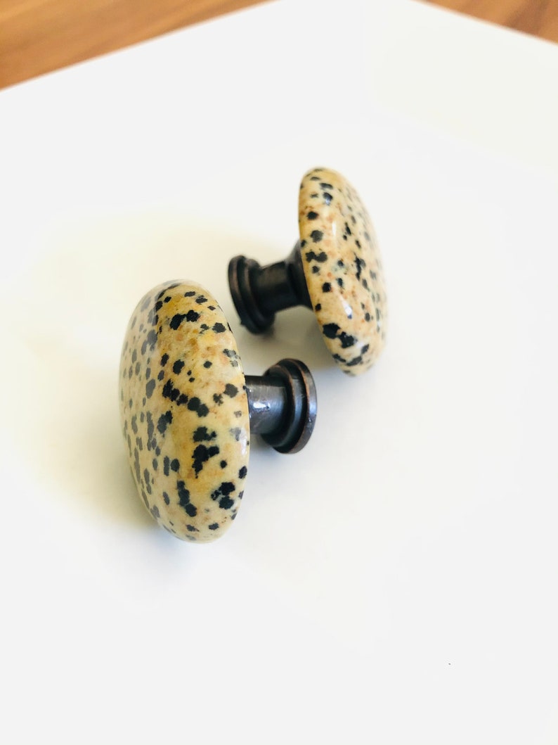 Jasper Stone Drawer Knobs, Dalmatian Jasper Cabinet Knobs, Cabinet Knobs and Pulls, Stone ...