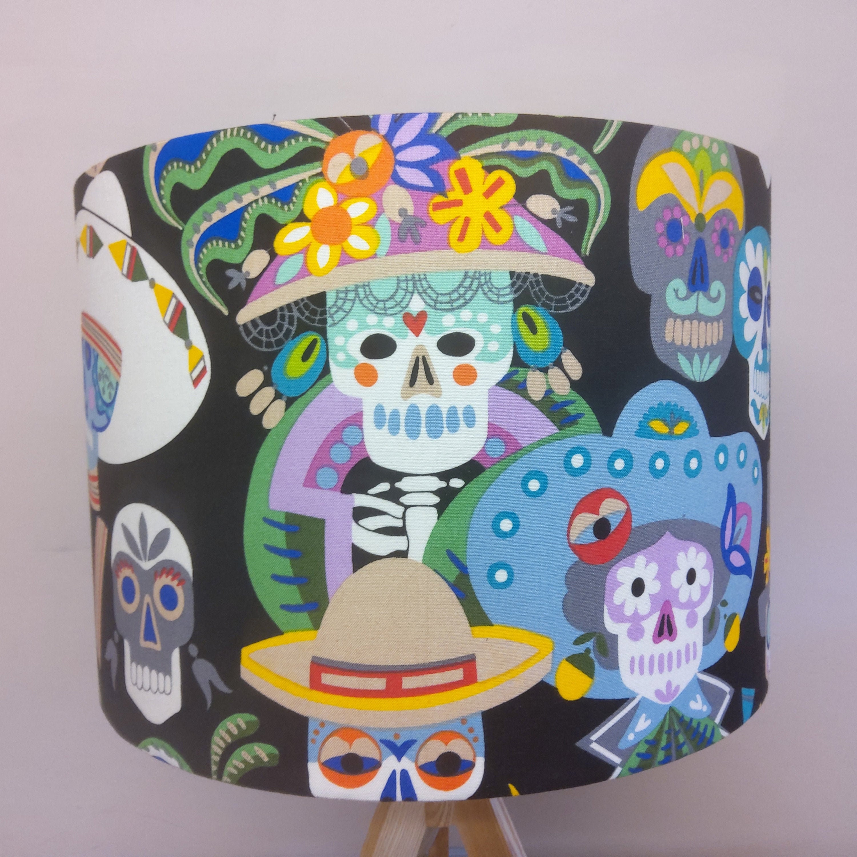 Mexican Folk Art LAMPSHADE Handmade in the UK Contemporary | Etsy