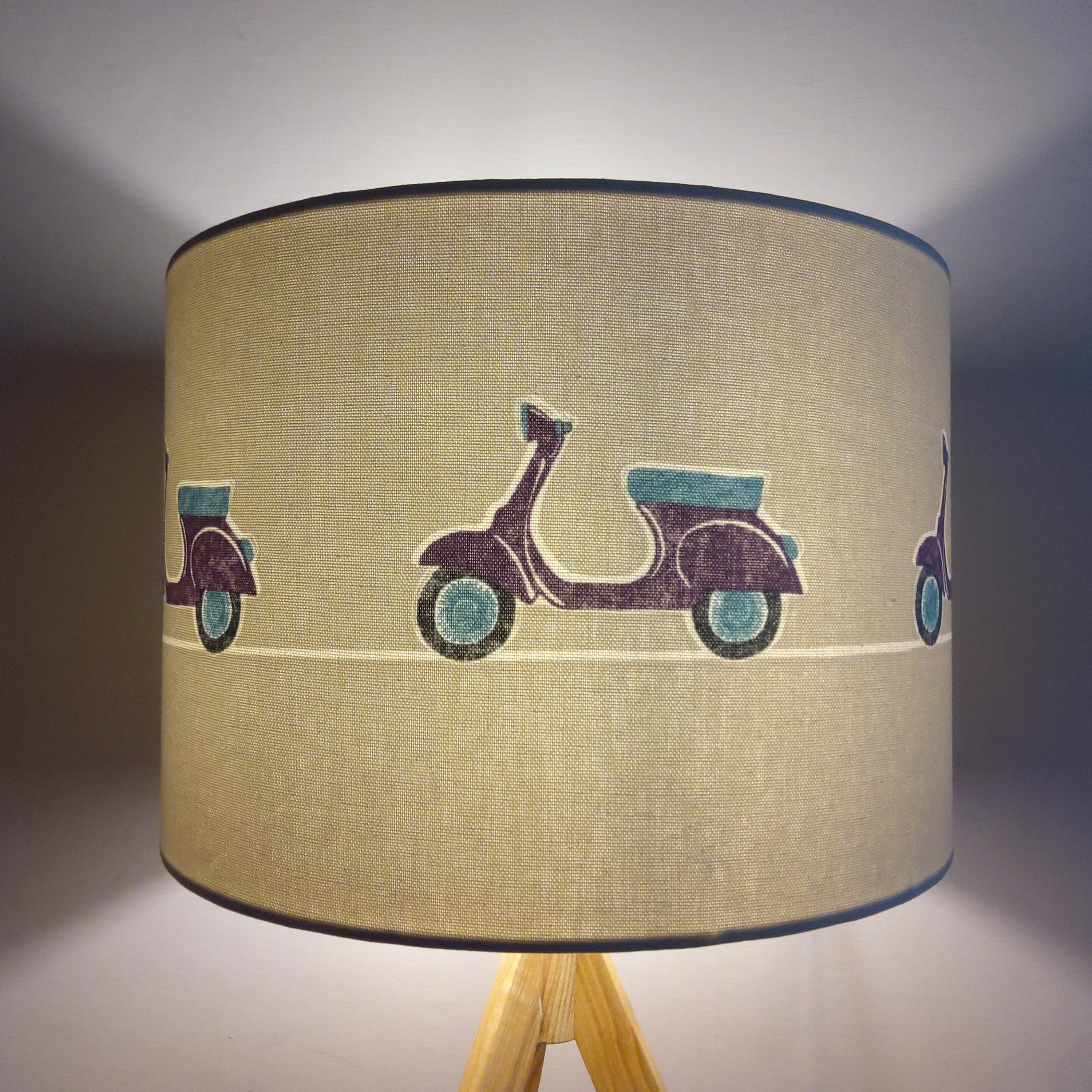 VESPA SCOOTER LAMPSHADE Handmade in the Uk Retro 20cm - Etsy UK
