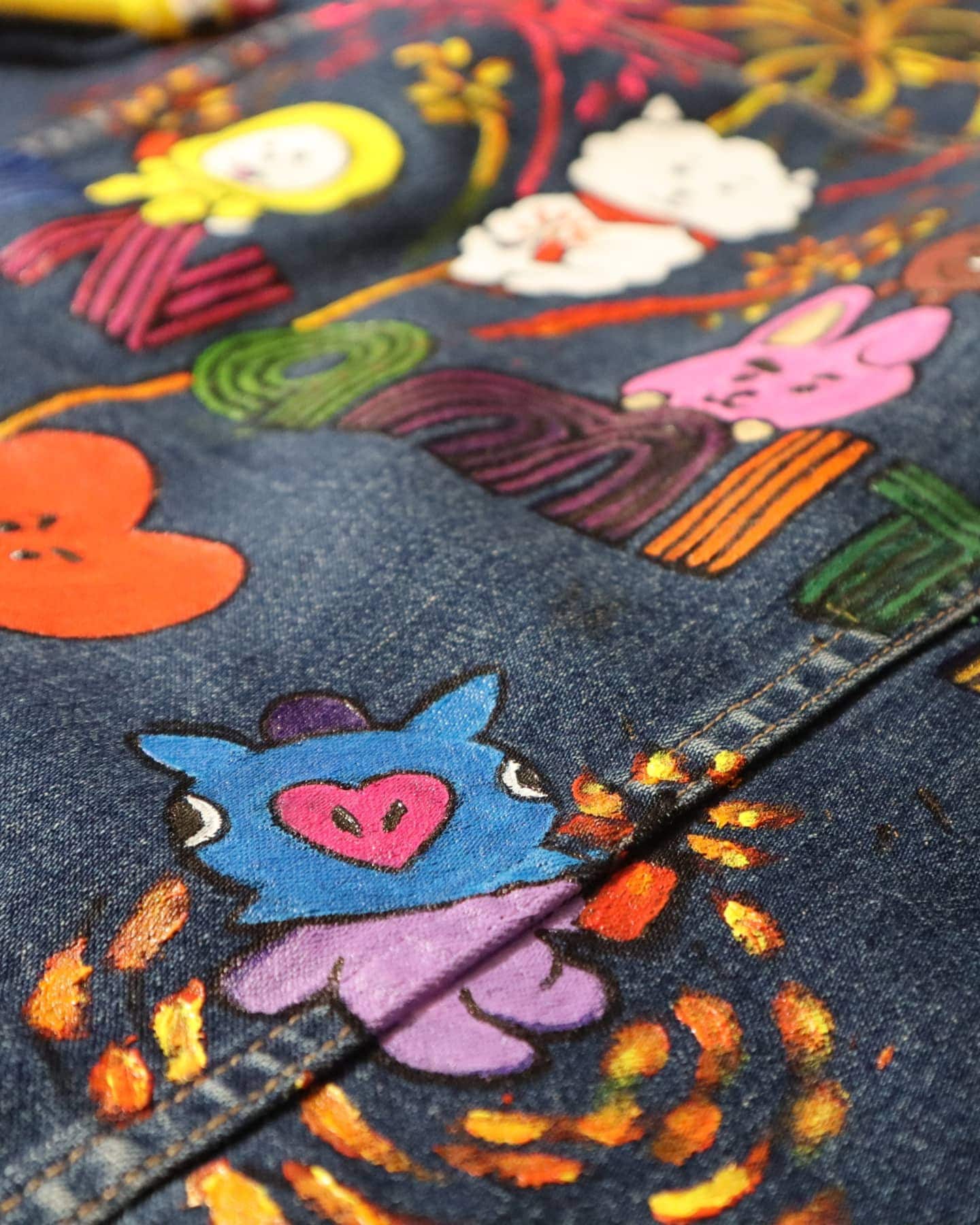 BTS Dynamite BT21 Jeans Jacket Holiday Gift, Christmas Gift, BTS Gift ...