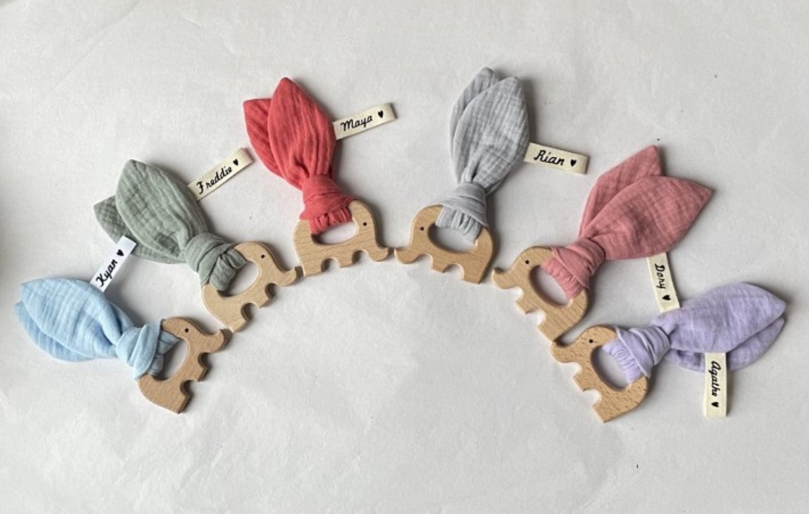 Newborn Gift Personalised Elephant Teether Natural Wood - Etsy UK