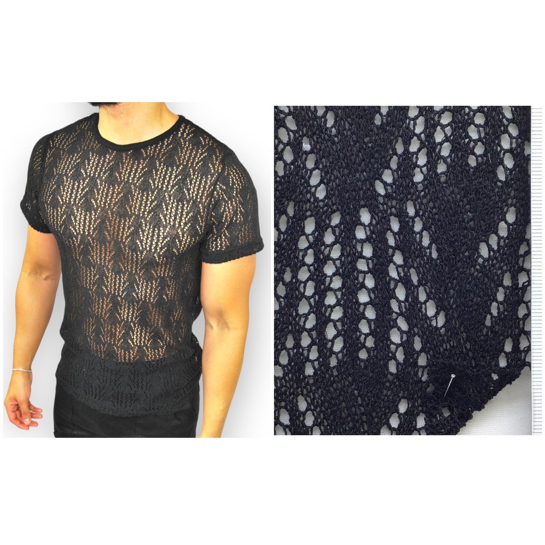 Mens Sheer Knit Tee - Festival Rave Top, LGBTQ Streetwear - Etsy