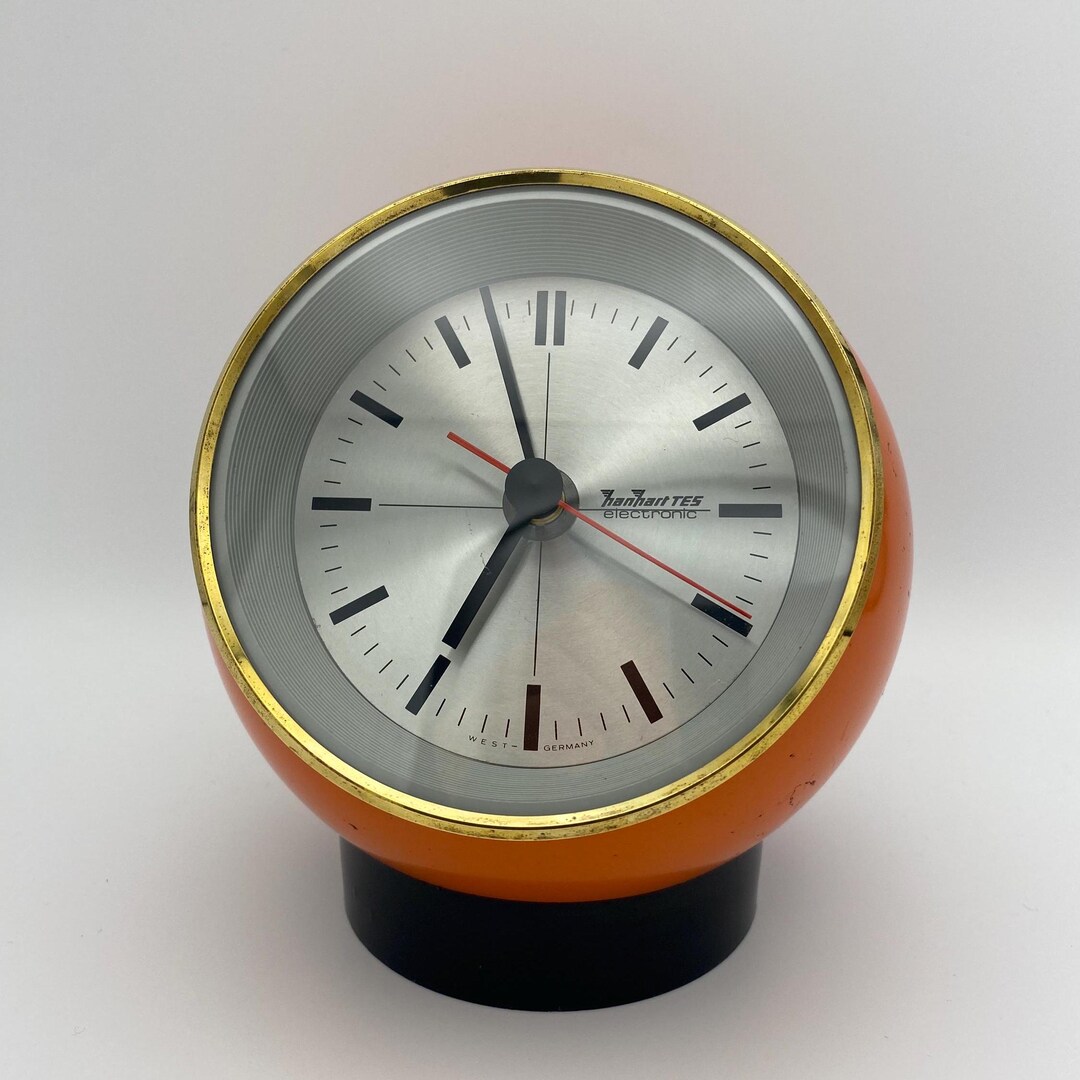 HANHART | Design Ball Desk Clock | Metal Case Clock | Space Age ...