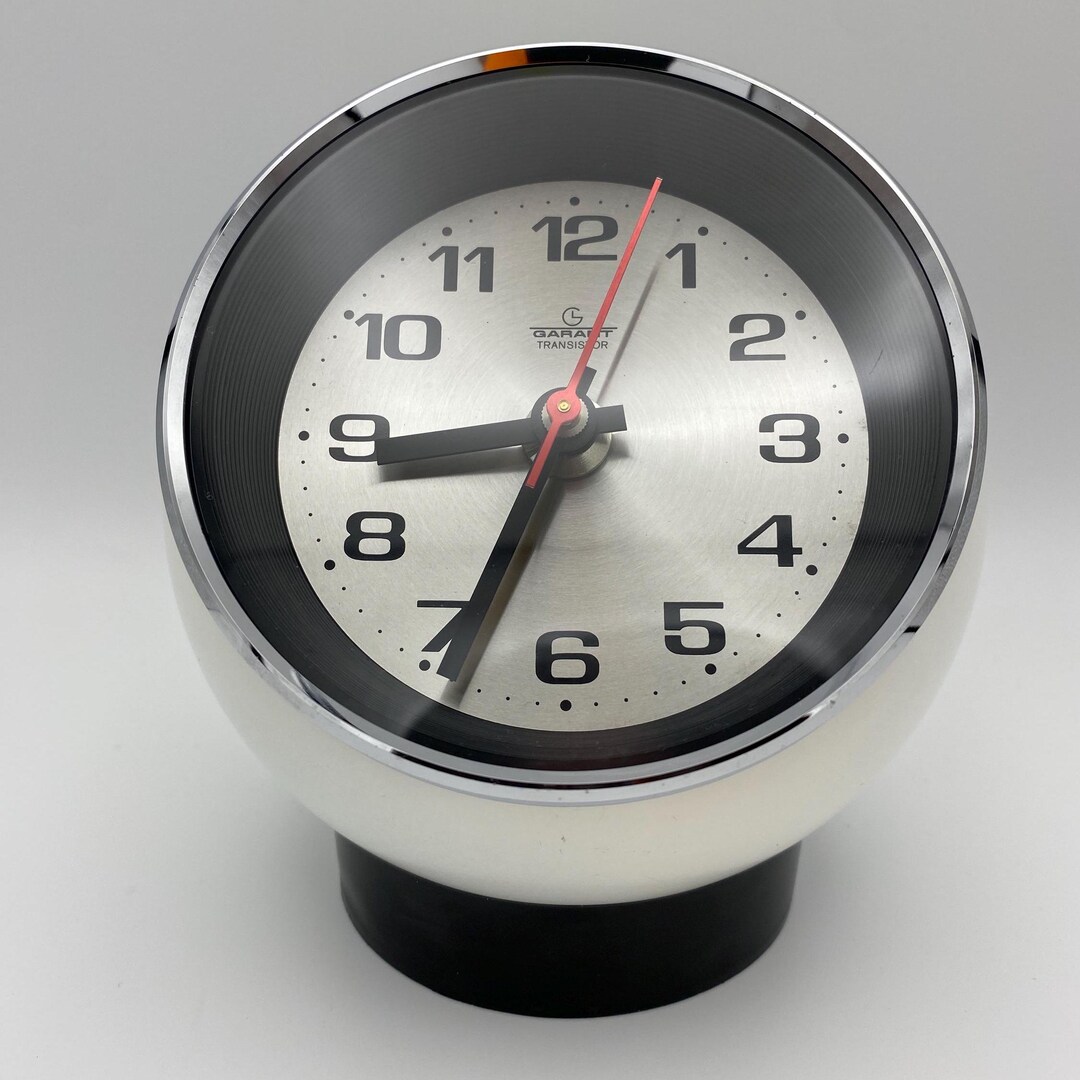 GUARANTEE | Design Ball Desk Clock | Metal Case Ball Clock | Space Age ...